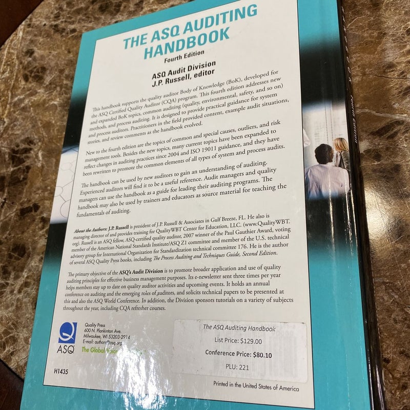 The ASQ Auditing Handbook by J. P. Russell, Hardcover | Pangobooks