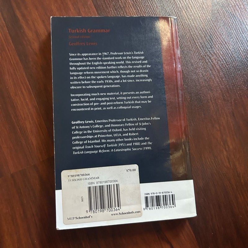 Turkish Grammar by Geoffrey Lewis