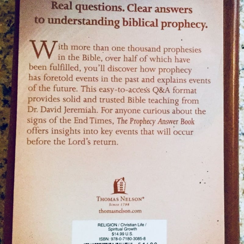 The Prophecy Answer Book by David Jeremiah , Paperback | Pangobooks