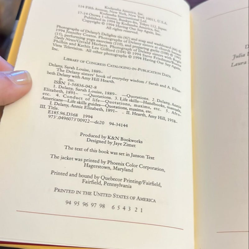 The Delany Sisters' Book of Everyday Wisdom by Sarah L. Delany, A ...