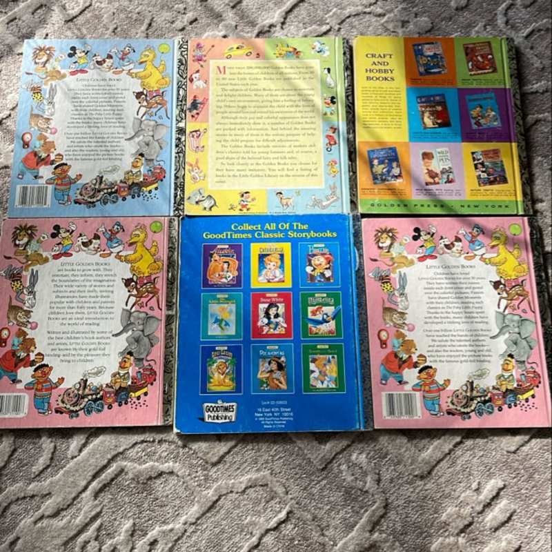 A Little Golden Book Bundle: Cinderella, Pinocchio, 101 Dalmations ...