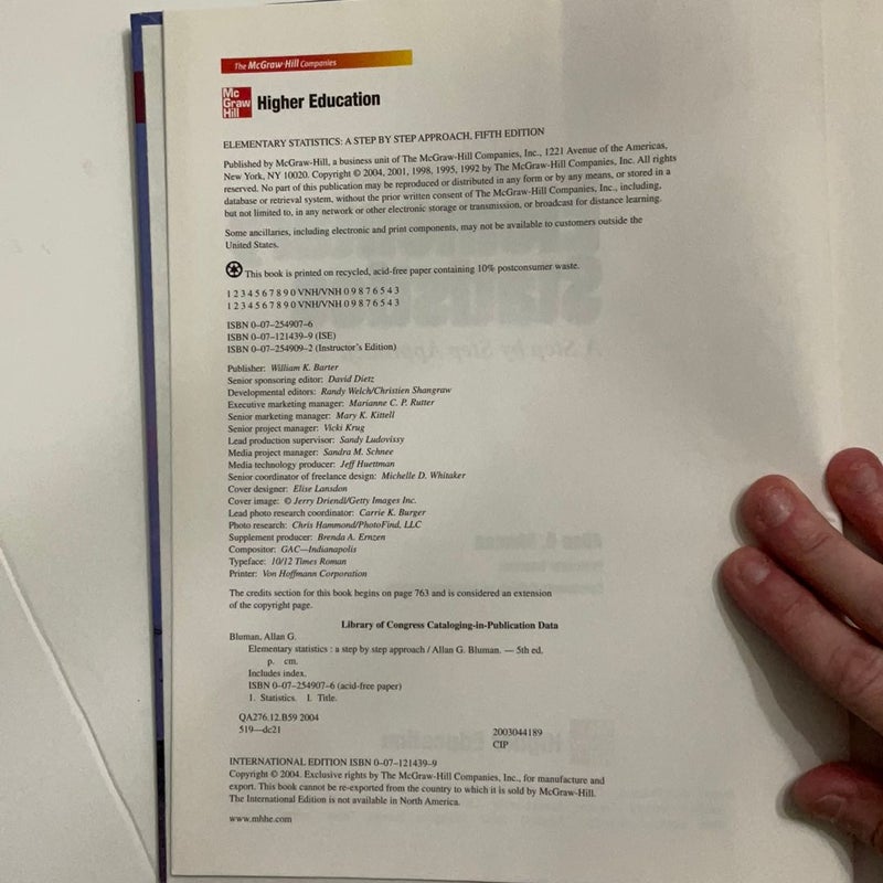 Elementary Statistics A Step by Step Approach 5th Edition Instructor's ...