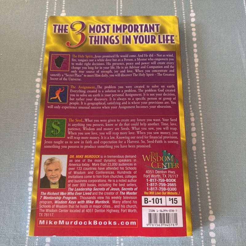 The 3 Most Important Things in Your Life by Mike Murdock