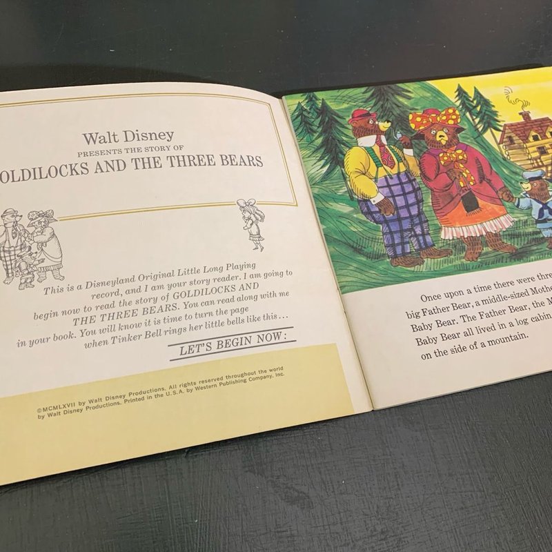Walt Disney Presents The Story of Goldilocks and the Three Bears by ...