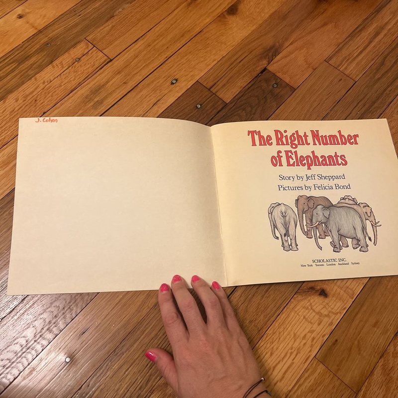 The Right Number of Elephants by Jeff Sheppard, Felicia Bond