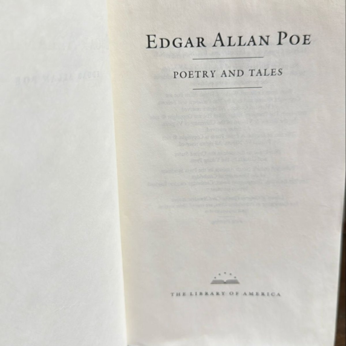 Edgar Allan Poe: Poetry and Tales (LOA #19) by Edgar Allan. Poe