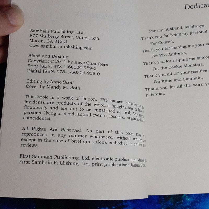 Blood and Destiny by Kaye Chambers, Paperback | Pangobooks