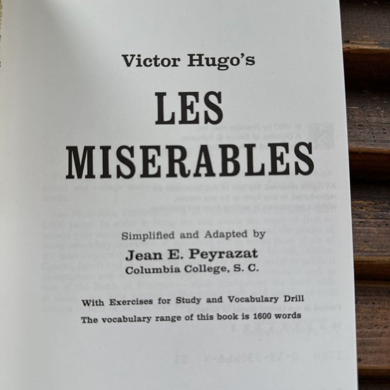 Les Miserables by Victor Hugo (Jean E. Peyrazat, adaptation), Paperback ...