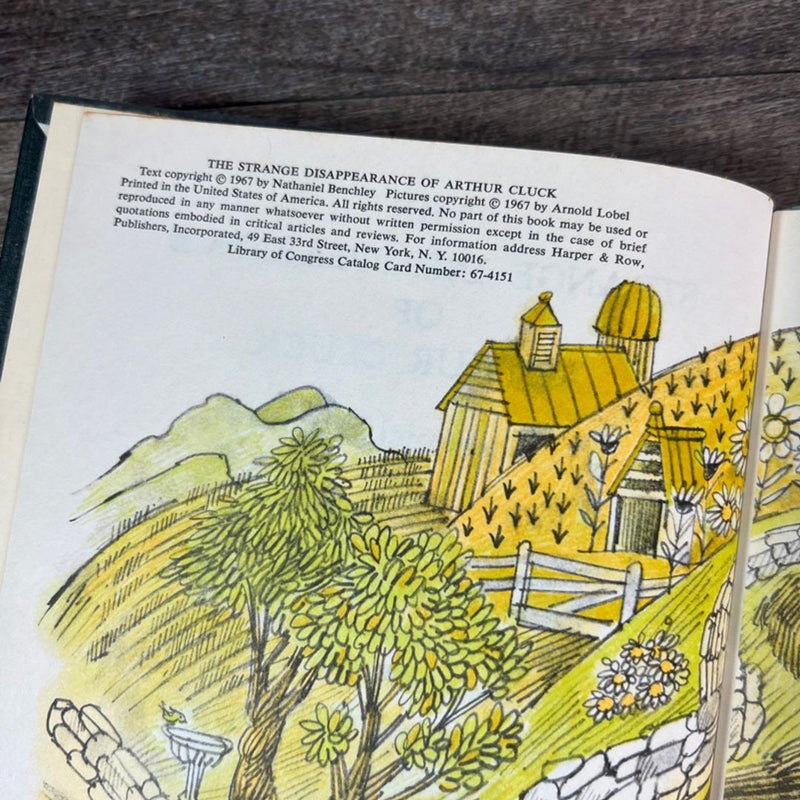 THE STRANGE DISAPPEARANCE OF ARTHUR CLUCK by Nathaniel Benchley ...