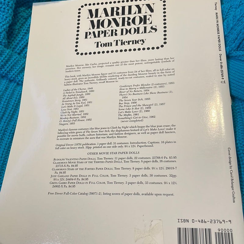 Marilyn Monroe Paper Dolls by Tom Tierney, Paperback | Pangobooks