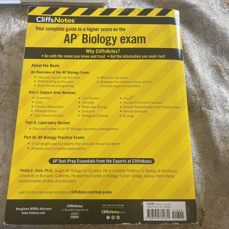 CliffsNotes AP Biology by Phillip E. Pack