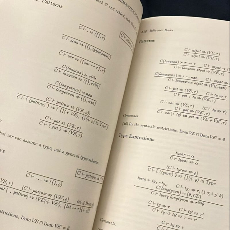 The Definition of Standard ML by Robin Milner, Mads Tofte, Robert Harper