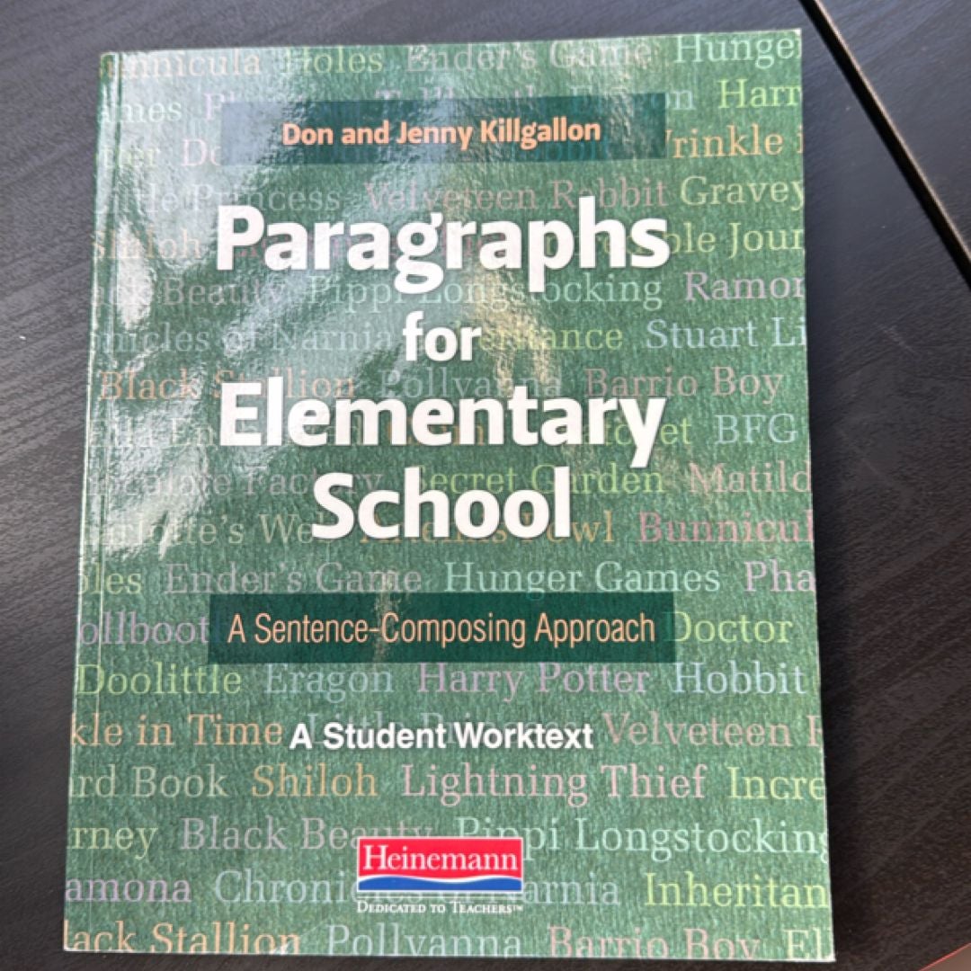 Paragraphs for Elementary School by Donald Killgallon, Jenny Killgallon