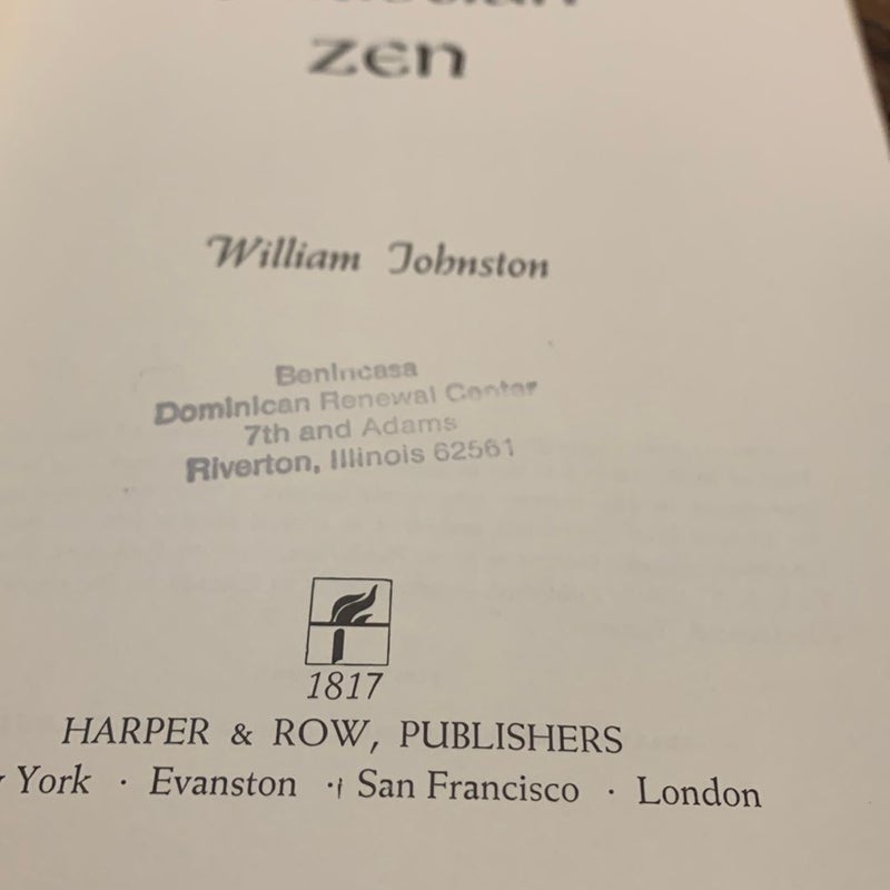 Christian Zen by William Johnson, Hardcover | Pangobooks