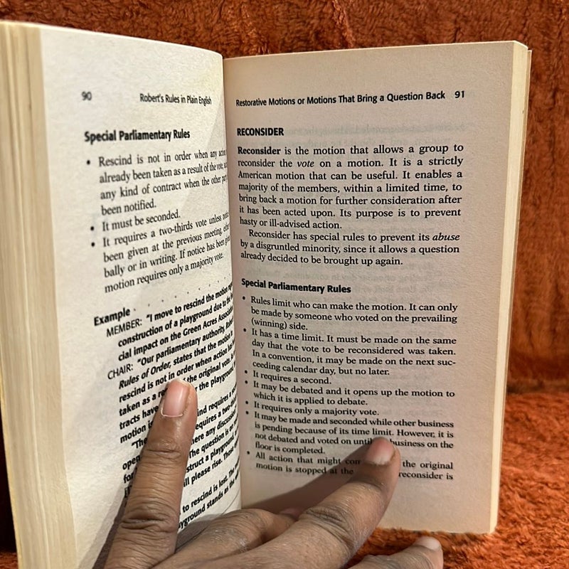 Robert's Rules in Plain English, 2nd Edition by Doris P. Zimmerman ...