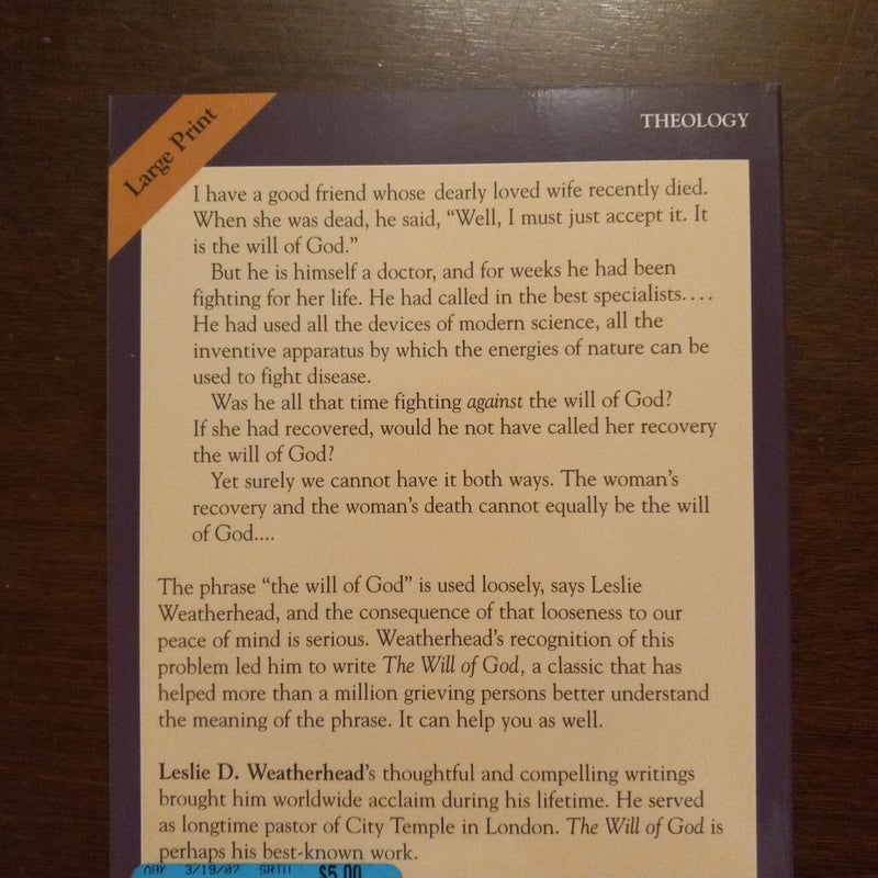 The Will of God by Leslie D. Weatherhead, Paperback | Pangobooks
