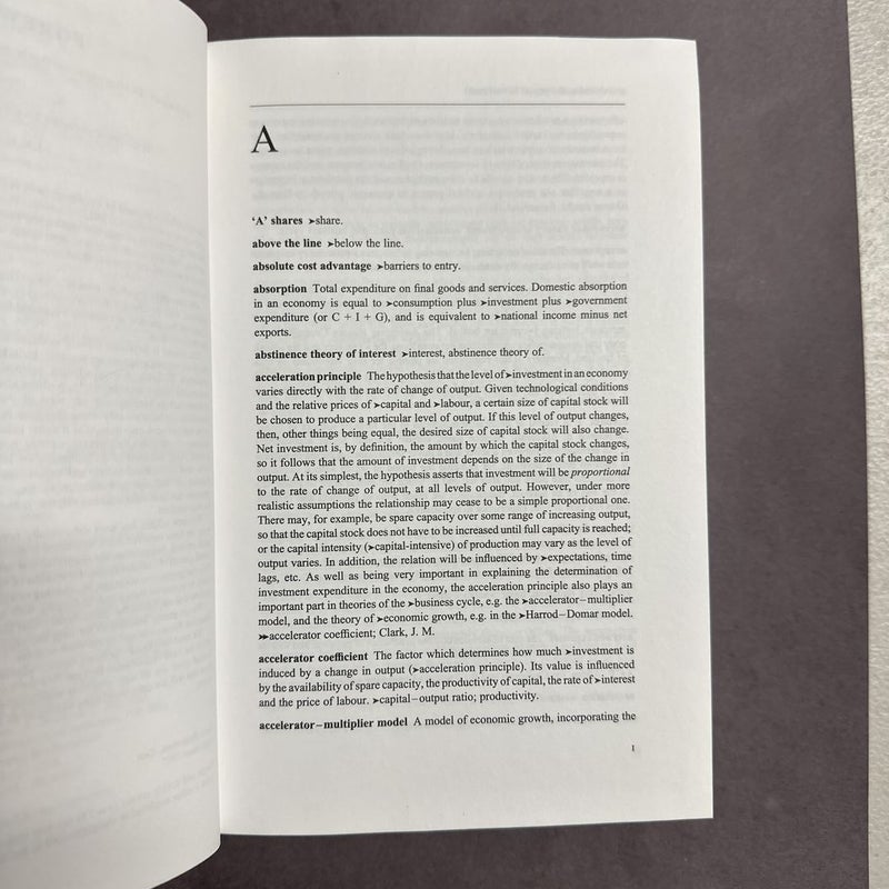 The Economist Books Dictionary of Economics by Graham Bannock ...