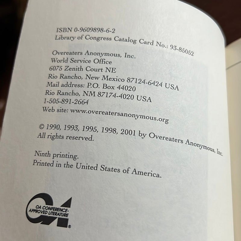 The Twelve Steps and Twelve Traditions of Overeaters Anonymous by ...