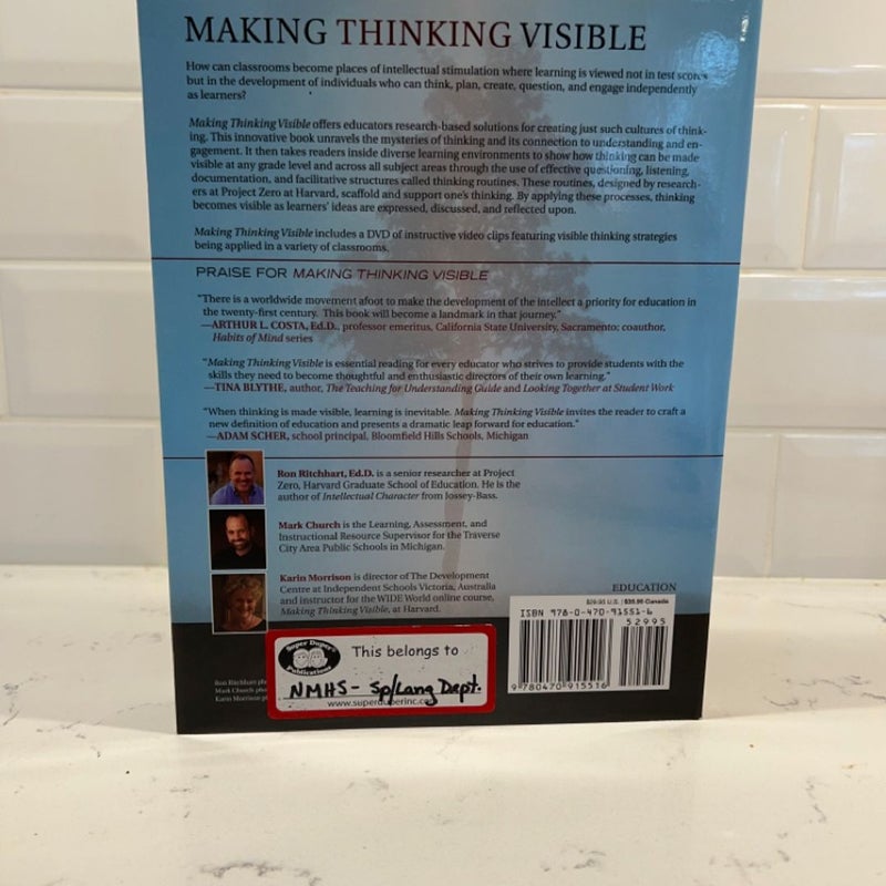 Making Thinking Visible by Ron Ritchhart, Mark Church, Karin Morrison ...