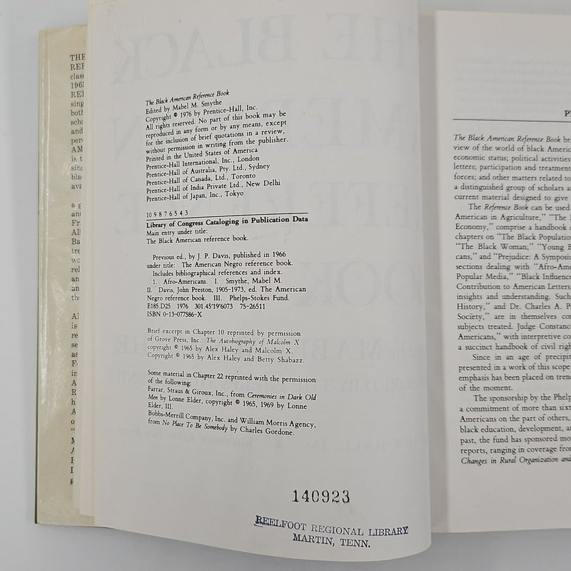 The Black American Reference Book by Mabel M. Smythe Editor, Hardcover ...