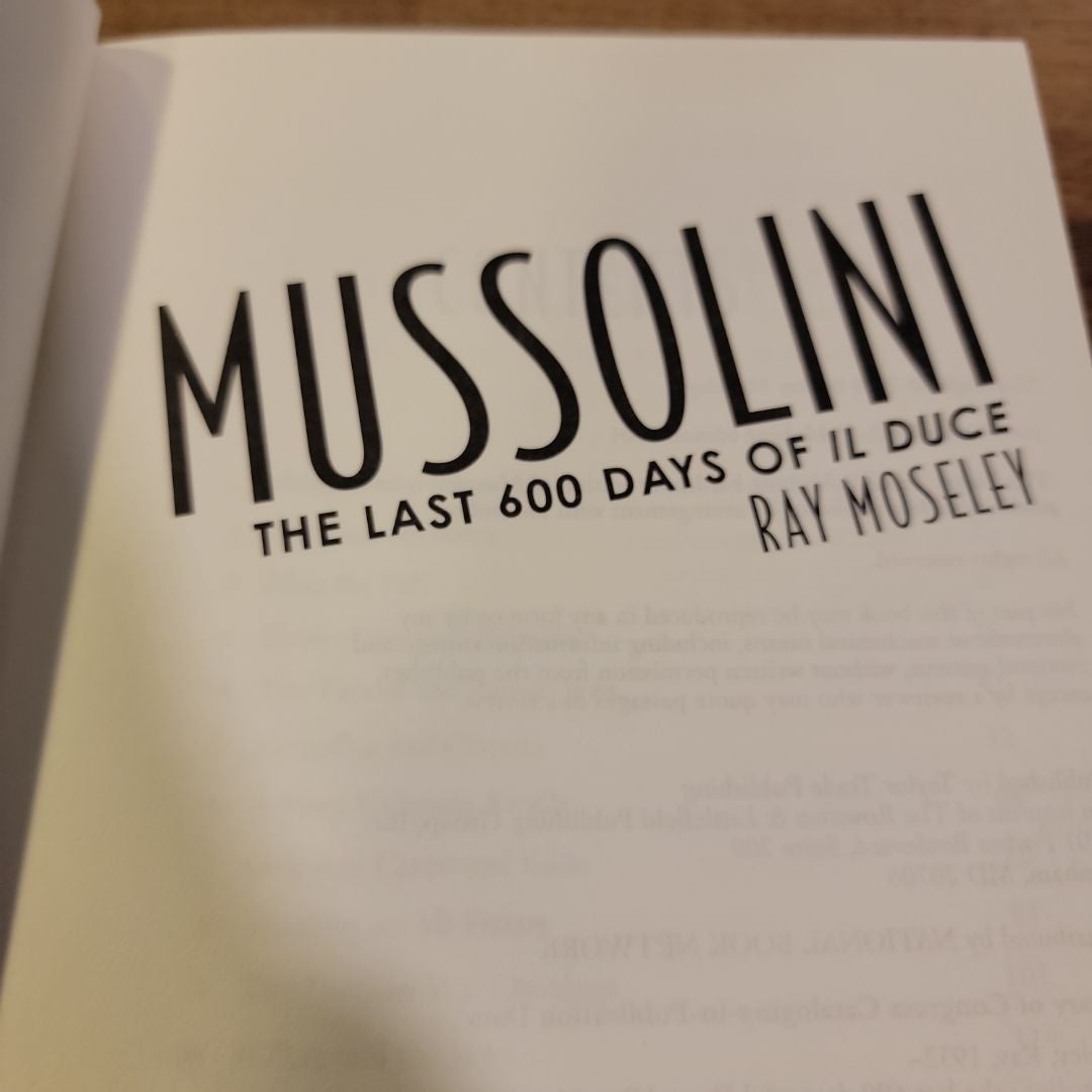 Mussolini - The Last Days of Il Duce by Ray Moseley, Hardcover | Pangobooks