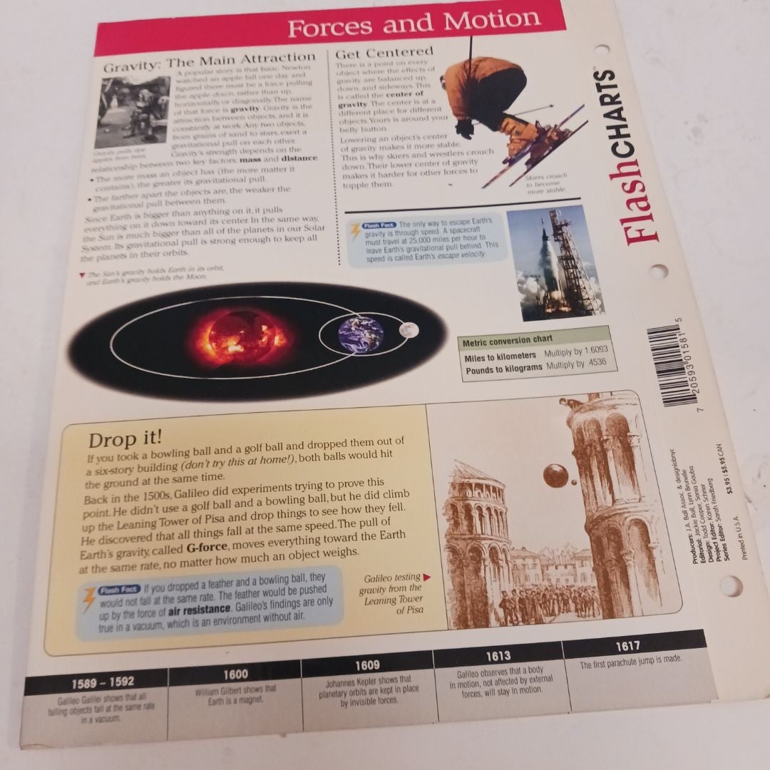 Spark Charts Flash Charts Force and Motion by Flash Kids Editors