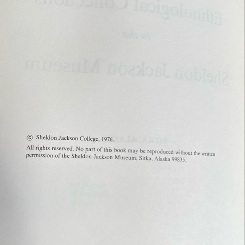 A Catalogue of the Ethnological Collections in the Sheldon Jackson ...