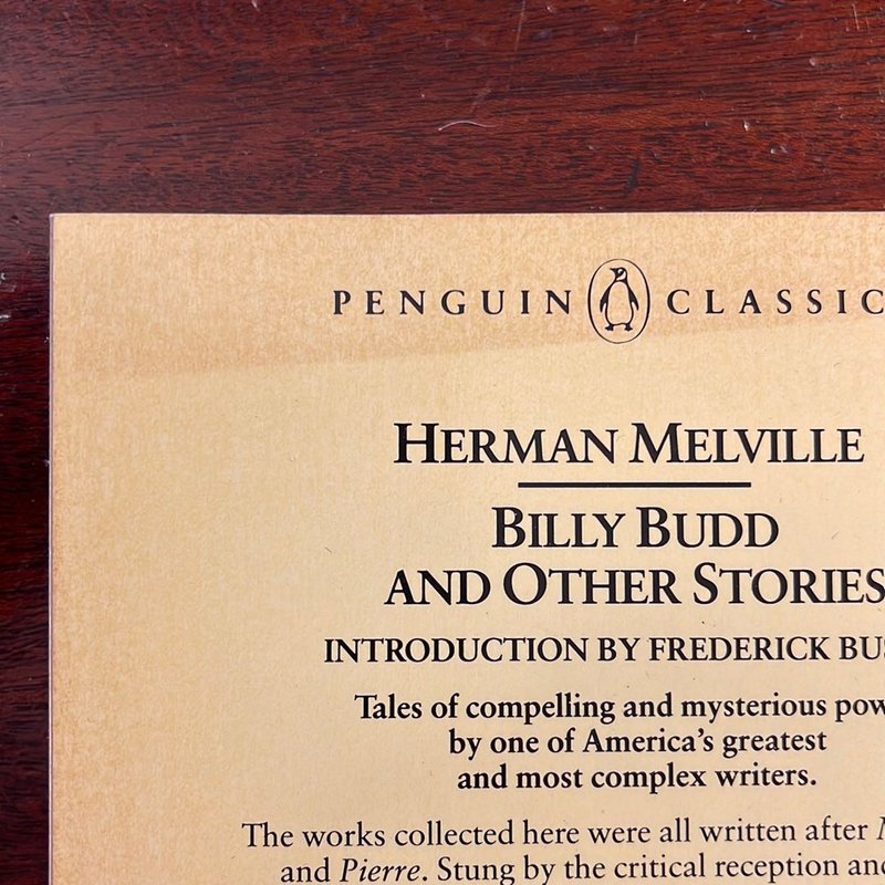 Billy Budd and Other Stories by Herman. Melville; Frederick Busch ...