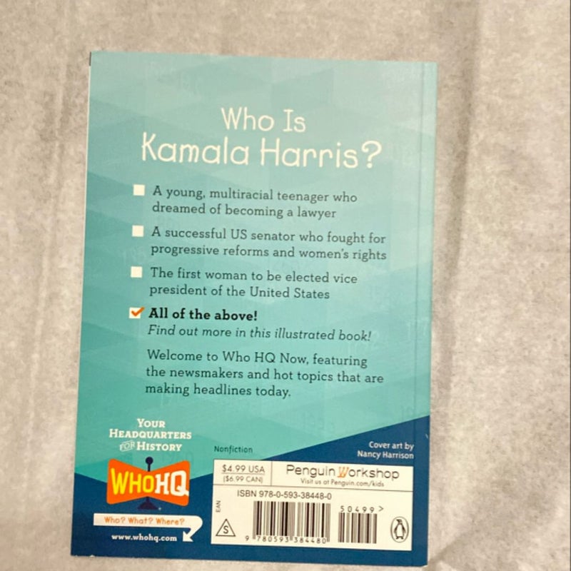 Who Is Kamala Harris? by Kirsten Anderson; Who HQ, Paperback | Pangobooks