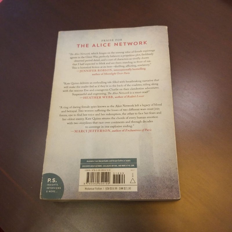 The Alice Network by Kate Quinn, Paperback | Pangobooks