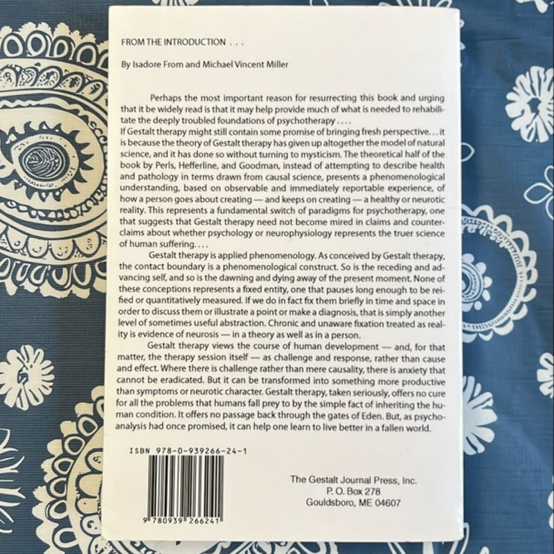 Gestalt Therapy by Frederick Perls, Ralph F. Hefferline, Paul Goodman ...