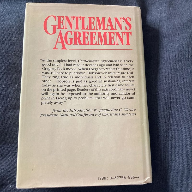 Gentleman's Agreement by Laura Z. Hobson