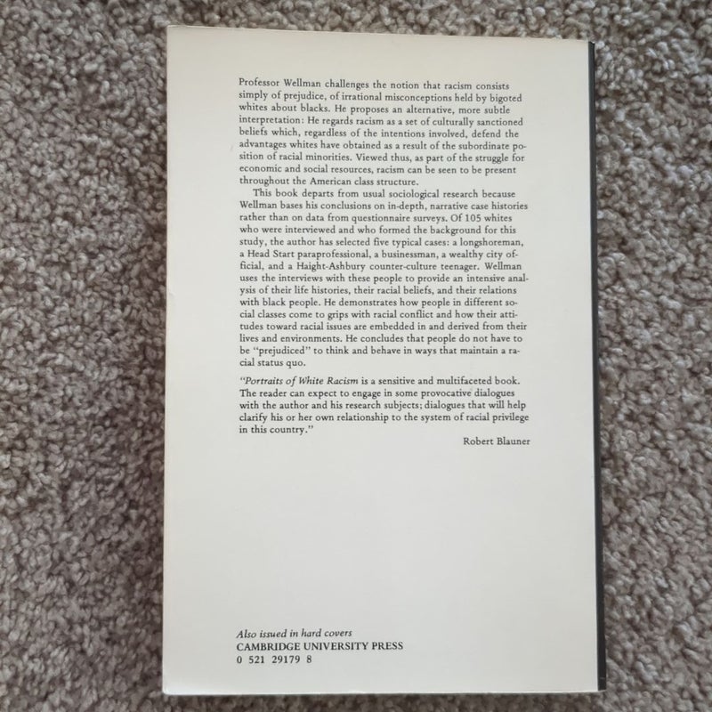 Portraits of White Racism by David T. Wellman
