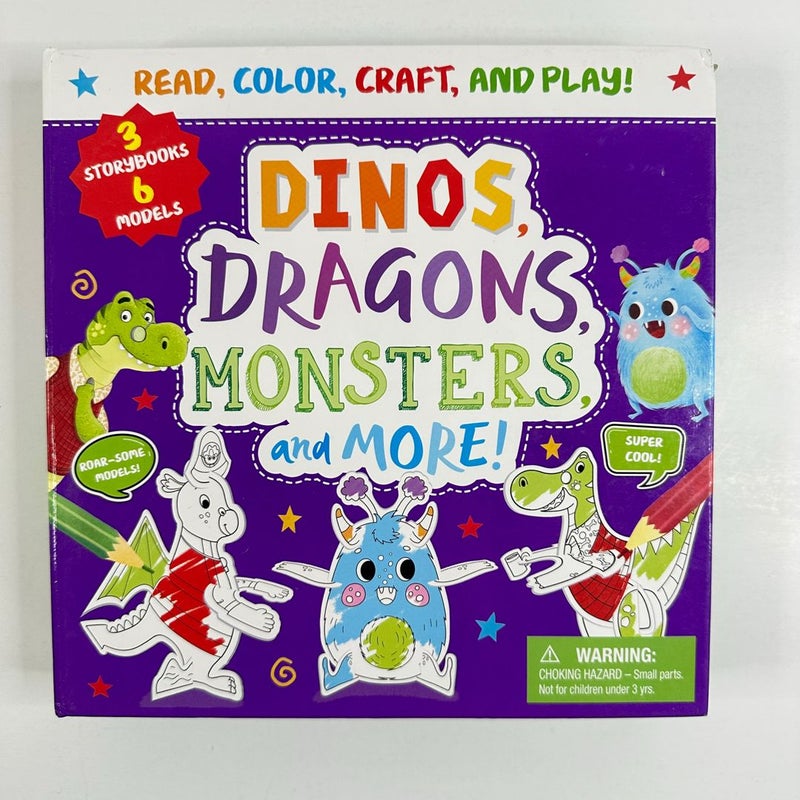 Dinos, Dragons, Monsters and More! Books and Buildable Models, Craft by ...