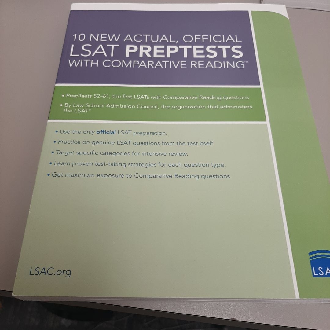 10 New Actual, Official LSAT PrepTests with Comparative Reading by Law ...