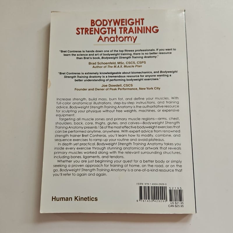 Bodyweight Strength Training Anatomy by Bret Contreras, Paperback ...