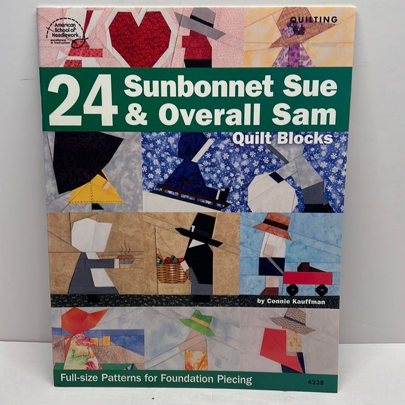 24 Sunbonnet Sue and Overall Sam Quilt Blocks by Bobbie Matela