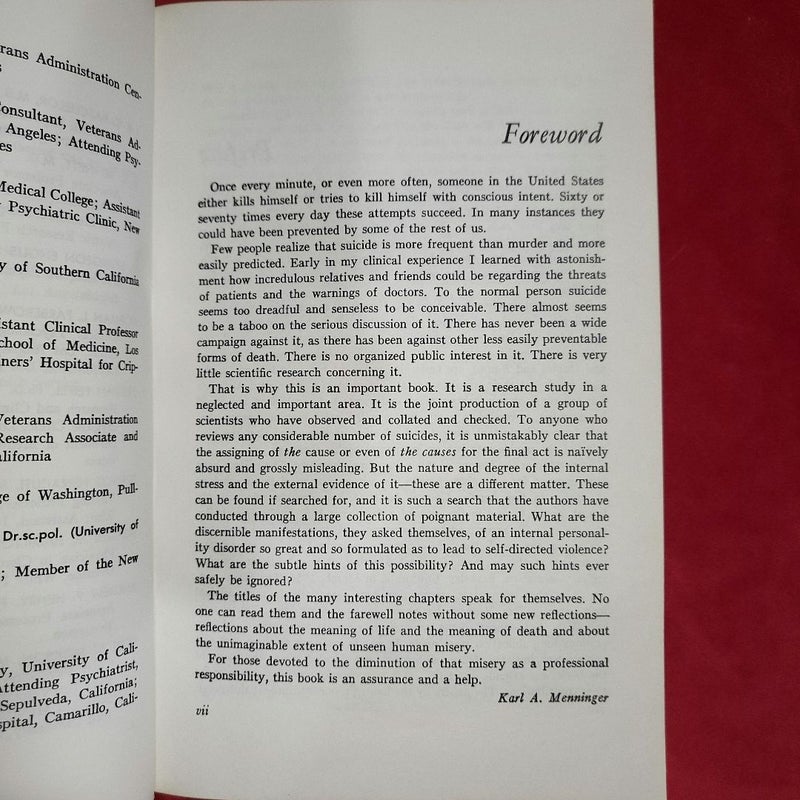 Clues to Suicide by Edwin S. Shneidman