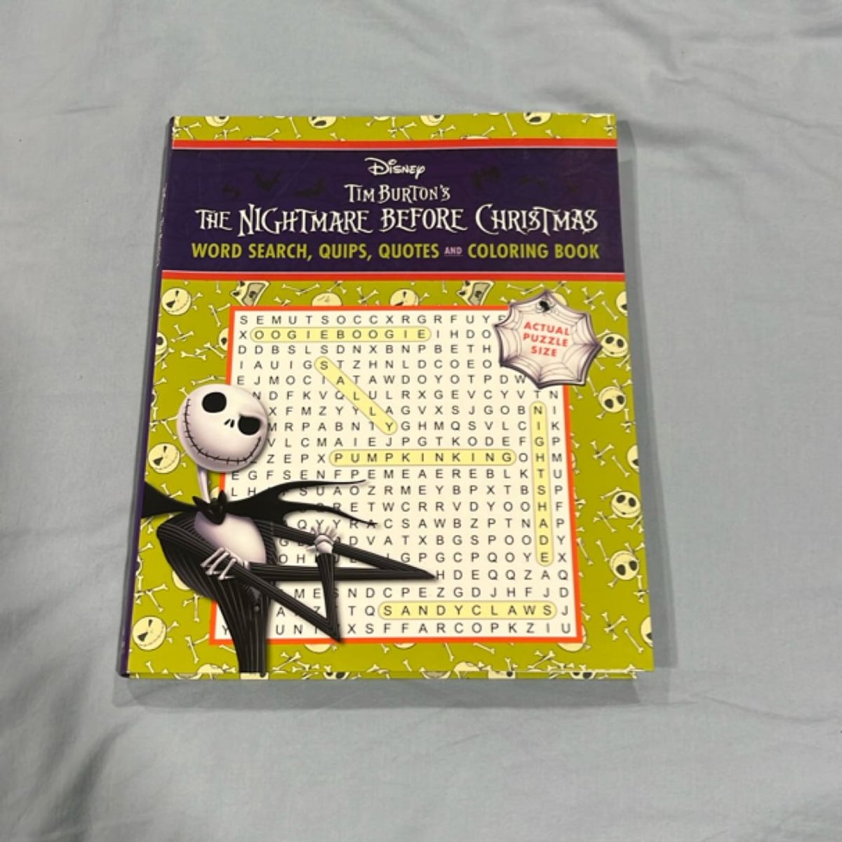 Disney Tim Burton's the Nightmare Before Christmas Word Search, Quips ...