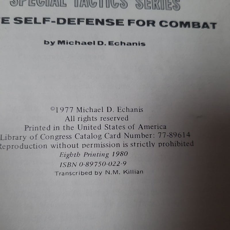 Knife Self-Defense For Combat by Michael D. Echanis, Paperback | Pangobooks