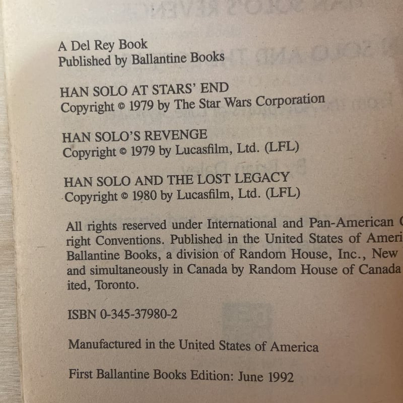 The Han Solo Adventures: Star Wars Legends by Brian Daley, Paperback ...
