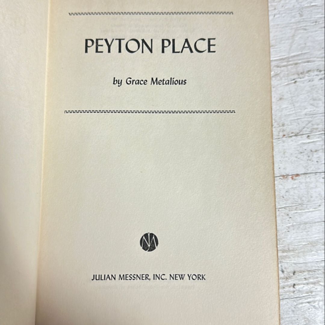 Peyton Place by Grace Metalious, Hardcover | Pangobooks