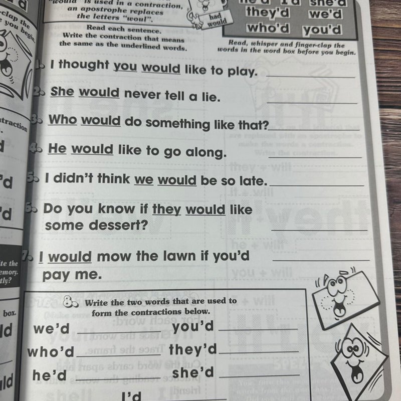 Word Wall Workbook - Contractions and Compound Words!