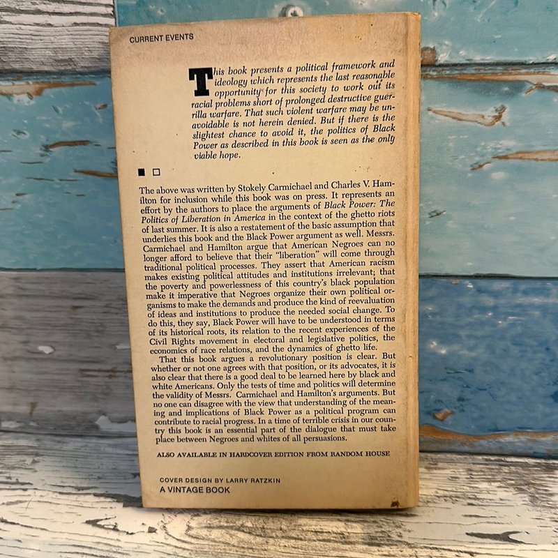 Black Power by Stokely Carmichael & Charles V. Hamilton, Paperback ...