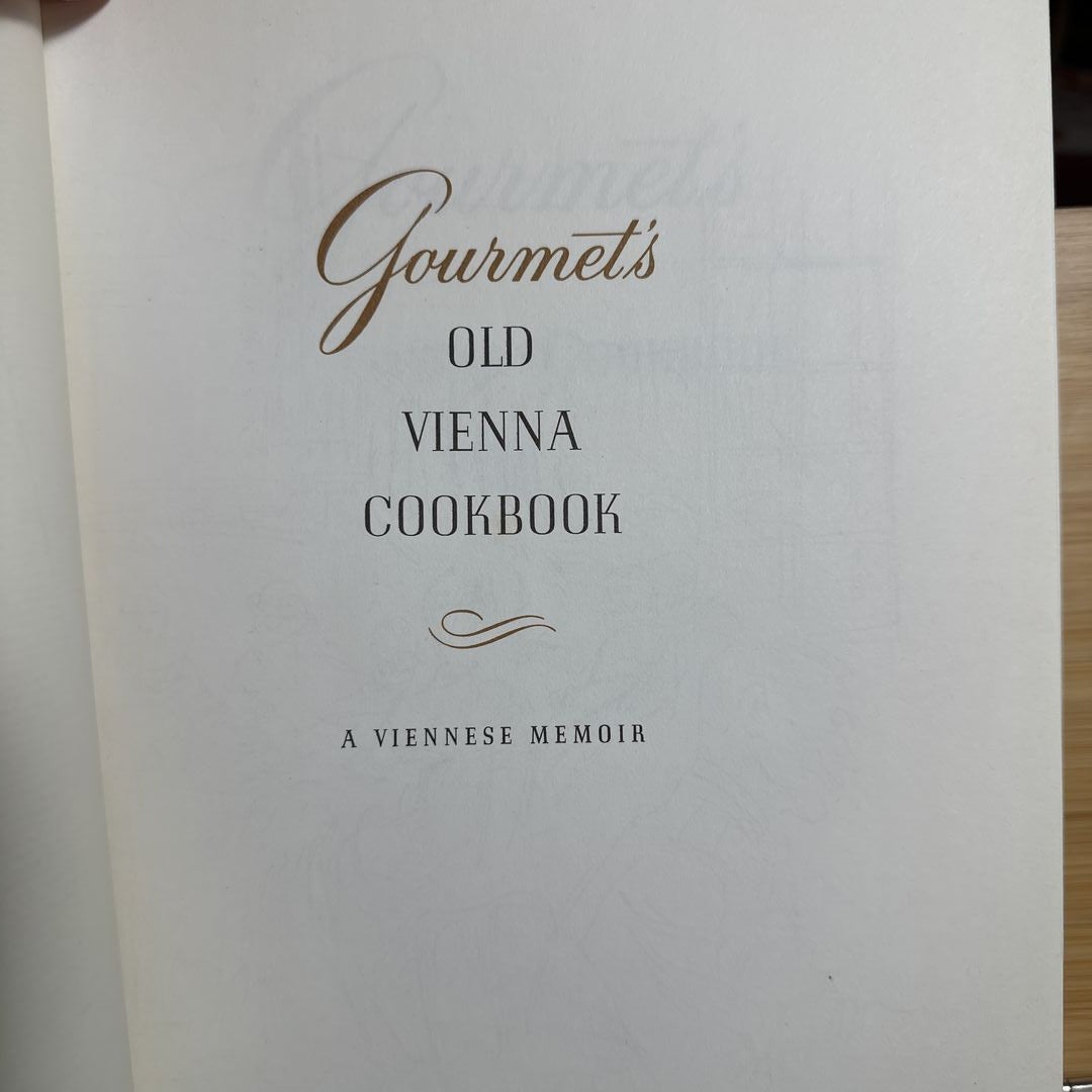 Gourmets Okd Vienna Cookbook