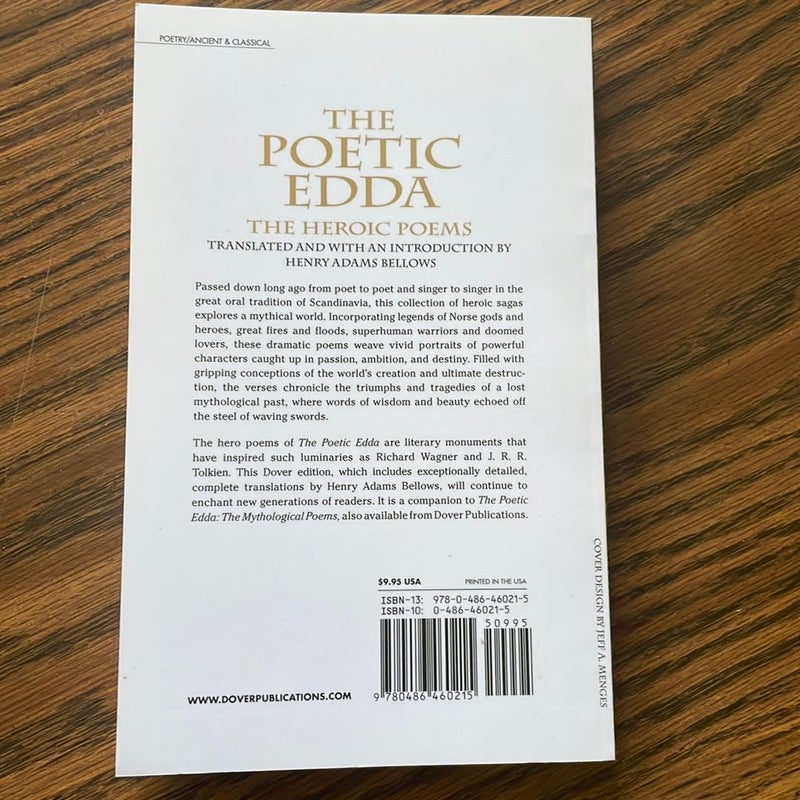 The Poetic Edda by Henry Adams Bellows, Paperback | Pangobooks