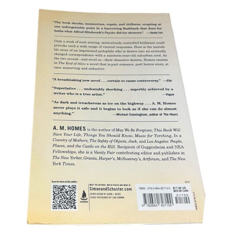 The End of Alice by A. M. Homes