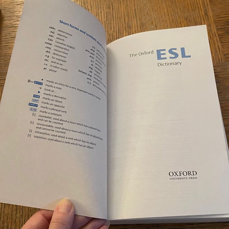 Oxford ESL Dictionary by Oxford University Press Staff, Paperback ...