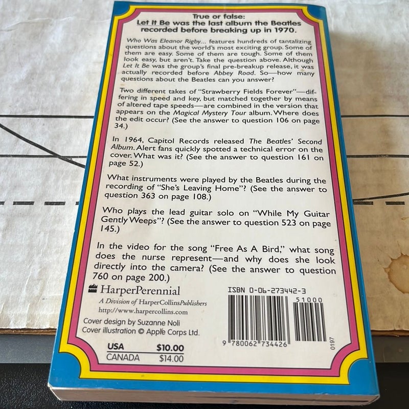 Who Was Eleanor Rigby by Brandon Toropov