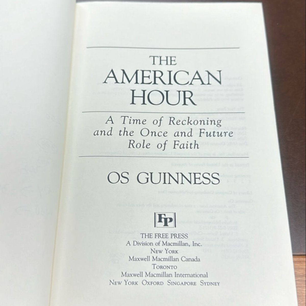 The American Hour by Os Guinness